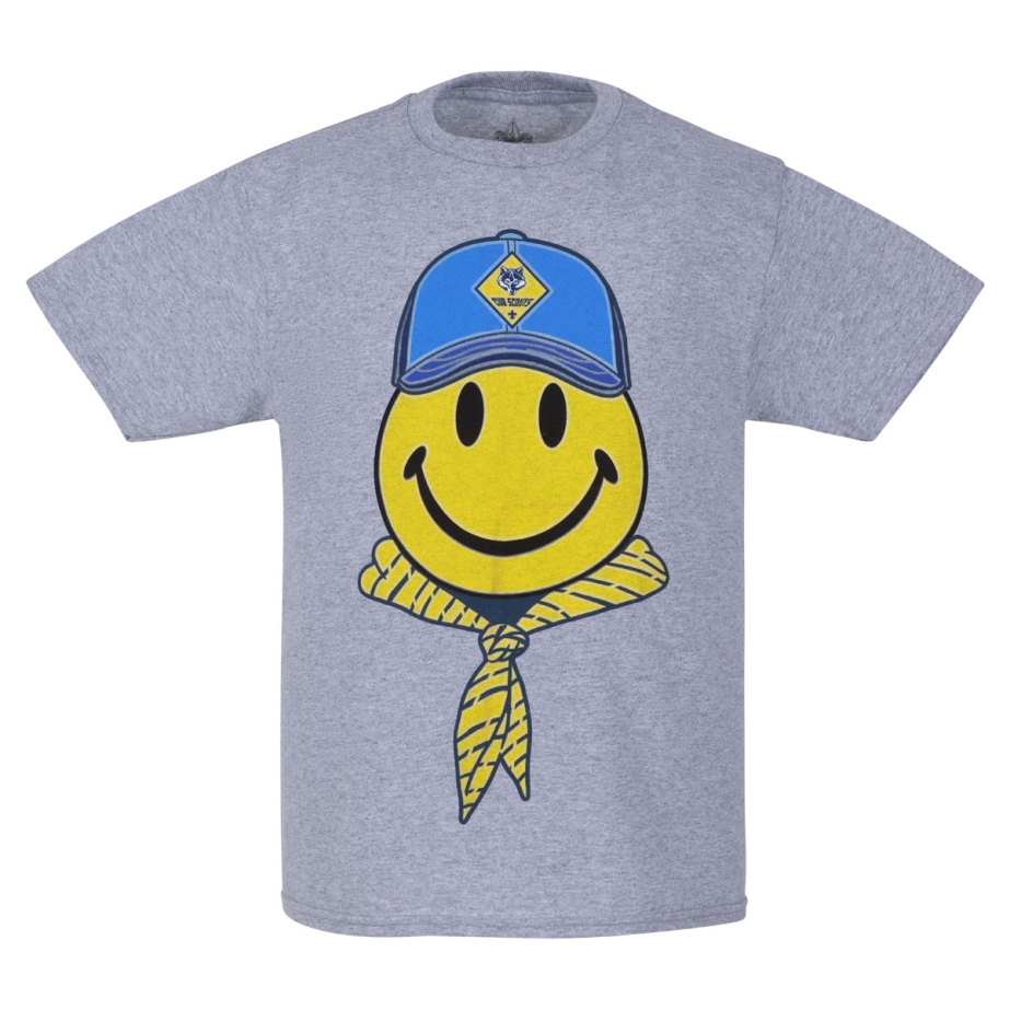 Cub Scout Smile Tee, Oxford Heather - Youth S-XL | Scouting America