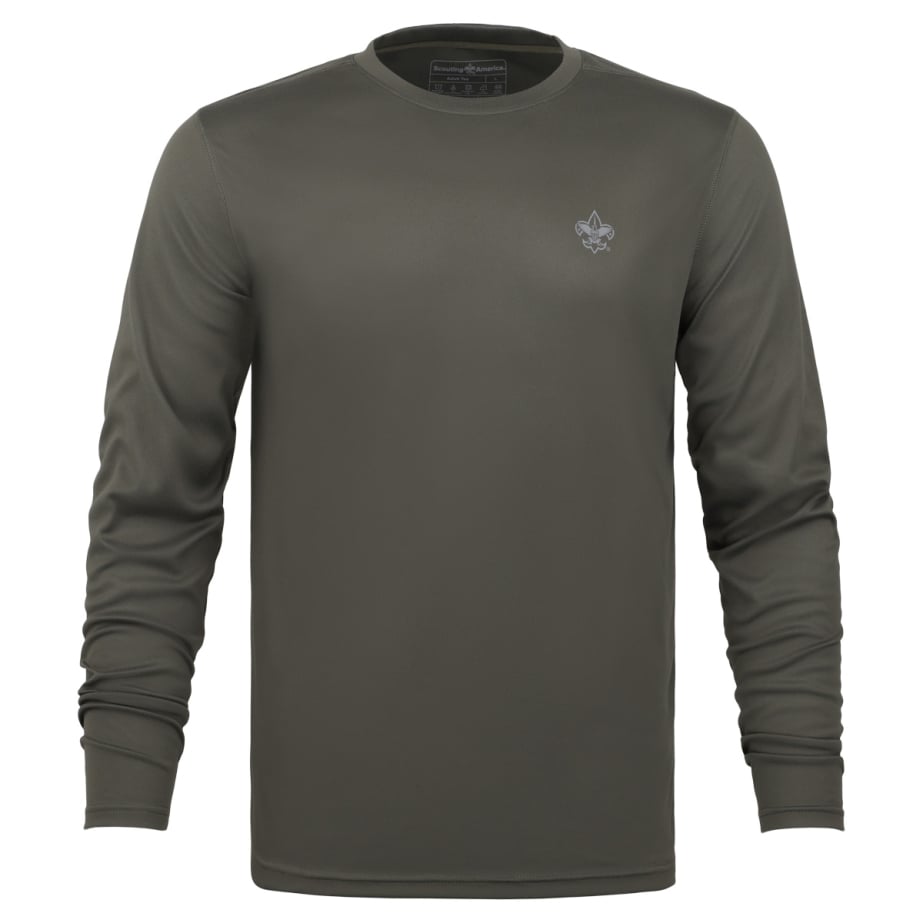 Scouts BSA Performance Long Sleeve Shirt, Olive - Adult S-3XL ...